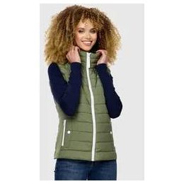 Steppweste Marikoo "Reimii", Damen, Gr. XS, gr&uuml;n (olive), Obermaterial: 100% Polyester; Obermaterial 2: 95% Polyester, 5% Elasthan; Innenseite: 100% Polyester; Futter: 100% Polyester; Wattierung: 100% Polyester, Westen Steppweste, mit sch&ouml;nem Steppdesign