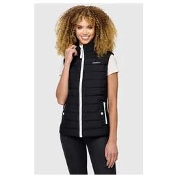 Steppweste Marikoo "Reimii", Damen, Gr. S, schwarz, Obermaterial: 100% Polyester; Obermaterial 2: 95% Polyester, 5% Elasthan; Innenseite: 100% Polyester; Futter: 100% Polyester; Wattierung: 100% Polyester, Westen Steppweste, mit sch&ouml;nem Steppdesign