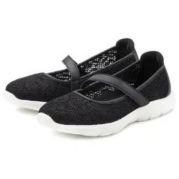 Slipper Lascana "Slip-On-Sneaker, Freizeitschuh", Herren, Gr. 39, schwarz, Obermaterial: 100% Textilmaterial. Decksohle: 100% Textilmaterial. Futter: 100% Textilmaterial. Laufsohle: 100% Synthetik, leicht transparent, unifarben, Schuhe Slipper, Halbschuh superleicht und bequem mit modischer Spitze VEGAN