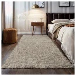 Hochflor-Teppich OTTO HOME "Banji", beige, B:160cm H:37mm L:230cm, Polypropylen (PP), Teppiche, Uni Farben, weich und flauschig, auch als L&auml;ufer & in rund erh&auml;ltlich