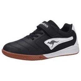 Hallenschuh Kangaroos "K5-Drib EV", M&auml;dchen, Gr. 28, schwarz-wei&szlig; (jet schwarz, wei&szlig;), Synthetik, Schuhe Hallenschuh, Indoorschuh, Sportschuhe, nicht abf&auml;rbende Sohle