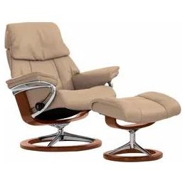 Relaxsessel stressless "Ruby", braun (latte batick), B:88cm H:101cm T:78cm, Leder BATICK: durchgef&auml;rbtes und genarbtes M&ouml;belleder;Leder PALOMA: durchgef&auml;rbtes Semianilin-M&ouml;belleder, Sessel, Relaxsessel, mit Signature Base, Gr&ouml;&szlig;e L, Gestell Eiche, Wenge, Braun & Schwarz