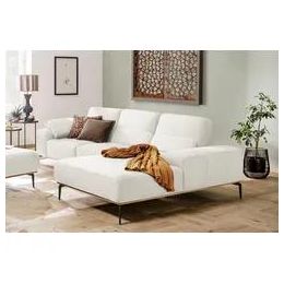 Ecksofa W.Schillig "run, Designsofa mit tollem Sitzkomfort, bequem, L-Form", wei&szlig; (wei&szlig; z73), B:299cm H:88cm T:178cm, Longlife Xtra-Leder Z73: Naturwalkleder der Luxusklasse aus den erlesensten Rohh&auml;uten. Hautst&auml;rke 1, 1 &ndash; 1, 3 mm;ROHLEDER Jacquard-Flachgewebe Q2 W60 (63% Polyester, 37% Polyacryl);ROHLEDER Chenille-Flachgewebe Q2 W77 (68% Polyacryl, 32% Polyester);Stoff S37 (100% Polyester), Sofas