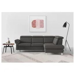 Sit & More Ecksofa SIT & MORE "Arngast L-Form", braun (mocca), B:245cm H:84cm T:194cm, Sofas, Ecksofa, inklusive Kopfteilverstellung und Federkern