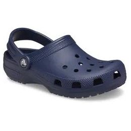 Clog Crocs "Classic Clog K", Jungen, Gr. 22, blau (navy), CrosliteTM, unifarben, Schuhe Clog, Hausschuh, Schlappen, Strandschuh, Sandale mit Fersenriemen