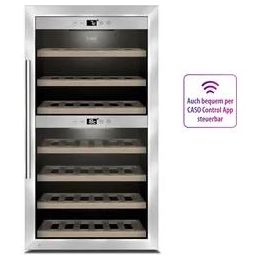 Caso Design CASO Weink&uuml;hlschrank "725 WineComfort 660 Smart", Energieeffizienz: G (A-G), grau (schwarz), B:59,5cm H:103,5cm T:63cm, Weink&uuml;hlschr&auml;nke