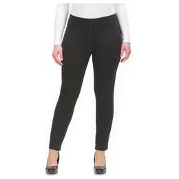 Jerseyhose KjBRAND "Jenny", Damen, Gr. 42, N-Gr, grau (anthrazit), Jersey, Obermaterial: 68% Viskose, 27% Polyamid, 5% Elasthan, figurbetont kn&ouml;chelfrei, Hosen Jerseyhose, mit elastischem Schlupfbund