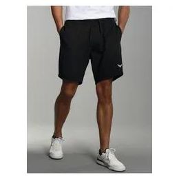 Bermudas TRIGEMA "TRIGEMA Bermuda mit praktischem Kordelzug", Herren, Gr. XXL, Normalgr&ouml;&szlig;en, schwarz, Sweatware, 70% Baumwolle, 30% Polyester, Hosen Bermudas