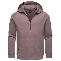 Kapuzensweatjacke Ragwear "Zenway", Damen, Gr. XL (54), lila (mauve), Sweatware, Obermaterial: 70% Baumwolle, 30% Polyester, Basic, gerade h&uuml;ftbedeckend, hoch geschlossener Ausschnitt, &Auml;rmel ohne &Auml;rmelschlitz Rippb&uuml;ndchen, Sweatjacken, Herren Basic Sweatjacke mit Kapuze