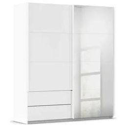 Schwebet&uuml;renschrank Rauch "Kleiderschrank Schrank Garderobe W&auml;scheschrank ELARA mit Spiegel", wei&szlig; (alpinwei&szlig;), B:181cm H:210cm T:62cm, Holzwerkstoff, Schr&auml;nke, Schwebet&uuml;renschrank, praktische Schubladen optional farblich abgesetzt MADE IN GERMANY