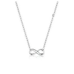 Collierkettchen Elli DIAMONDS "Infinity Diamant Brillantschliff (0.015 ct) 925 Sterling Silber", silber, Halsketten, Herren, 40, 0,02 mit Diamanten, Silber 925 (Sterlingsilber), L: 40