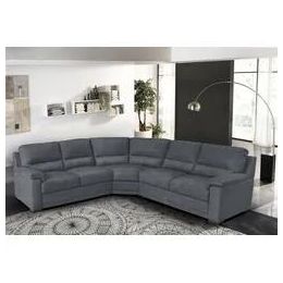 Ecksofa Egoitaliano "Doris, modernes Designerecksofa in hochwertigen Microfaserqualit&auml;ten", grau (charcoal), B:266cm H:90cm T:246cm, Luxus-Mikrofaser BLUSH (100% Polyester) ist ein innovatives Mikrofasergewebe mit wasser- und fleckenabweisenden Eigenschaften. Sie verhindert das Eindringen von Fl&uuml;ssigkeiten und &Ouml;len in das Textilgewebe. Mit einer neutralen Seifenl&ouml;sung k&ouml;nnen Flecken von Kaffee, Te