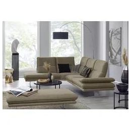 Ecksofa W.Schillig "broadway, Designsofa, mit tollem Sitzkomfort, L-Form", schwarz (pepper s22), B:284cm H:94cm T:224cm, Flachgewebe S22 (100% Polyester), Sofas, Ecksofa, Sitztiefenverstellung, Kopfteil- & Seitenteilverstellung, Breite 284cm