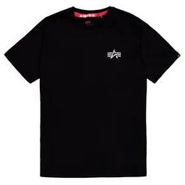 T-Shirt Alpha Industries "Signature Backprint T-Shirt", Herren, Gr. L, schwarz, Obermaterial: 100% Baumwolle, Shirts T-Shirt