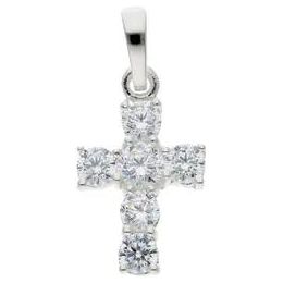 Adelia&acute;s Kettenanh&auml;nger ADELIA ́S "Damen Silber Schmuck 925 Silber Kreuz Anh&auml;nger mit Zirkonia", silber, Schmuckanh&auml;nger, Damen, mit Zirkonia, Silber 925 (Sterlingsilber), Kettenanh&auml;nger, mit Zirkonia Silberschmuck f&uuml;r Damen & Herren