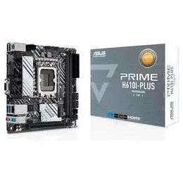 ASUS Mainboard "PRIME H610I-PLUS-CSM", silber (schwarz, silber), B:17,02cm H:3,65cm T:17,02cm, Mainboards