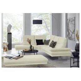 Ecksofa W.Schillig "broadway, Designsofa, mit tollem Sitzkomfort, L-Form", beige (sahara s37), B:284cm H:94cm T:224cm, Stoff S37 (100% Polyester): Luxus-Microfaser in Lederoptik, Sofas, Ecksofa, Sitztiefenverstellung, Kopfteil- & Seitenteilverstellung, Breite 284cm