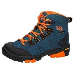 Br&uuml;tting Wanderschuh BR&Uuml;TTING "Outdoorstiefel Mount Bona High Kids", Kinder, Gr. 37, blau, Veloursleder, Schuhe Wanderschuh