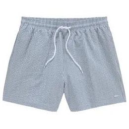 Badeshorts Venice Beach, Herren, Gr. XXL (58/60), N-Gr, gr&uuml;n (gr&uuml;n, wei&szlig;), Polyester, gestreift, Badehosen Badeshorts, mit Seersucker-Effekt