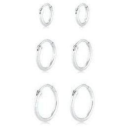 Ohrring-Set Elli "Ohrring Set Trio 925 Sterling Silber", silber, Ohrringe, Damen, onesize, ohne Stein, Silber 925 (Sterlingsilber)