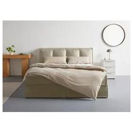 Boxspringbett "Addyson", lila (pearl), B:170cm L:230cm, 100% Polyester, LeGer Home by Lena Gercke, Komplettbetten, Boxspringbett, Boxspringbett inkl. Topper, 2 Matratzen