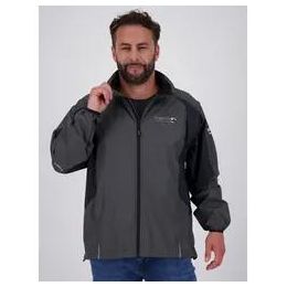 Outdoorjacke DEPROC ACTIVE "HAMTON MEN", Gr. XL (54), grau (anthrazit), 100% Polyester, mit innenliegendem Gummizug, Jacken Outdoorjacke, abtrennbare &Auml;rmel,auch in Gro&szlig;en Gr&ouml;&szlig;en erh&auml;ltlich