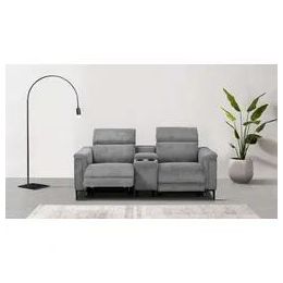 2-Sitzer OTTO HOME "LUND Cord, Relaxfunktion, TV-Sessel, manuell/elektrisch (USB-A)", grau, B:195cm H:97cm T:99cm, Cord Webstoff 100% Polyester, Sofas, m. elektrischer o. manueller Relaxfunktion, Getr&auml;nkehalter u. Staufach