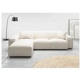 Ecksofa Home Affaire "Glimminge L-Form auch in Breitcord, Feincord + Easy care-Bezug", wei&szlig;, B:264cm H:71cm T:191cm, 95% Polyester, 5% Nylon, Sofas, Ecksofa, Breite 264, Zierkissen