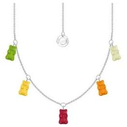 Kette mit Anh&auml;nger Thomas Sabo "Thomas Sabo x HARIBO Schmuck: Kette mit Goldb&auml;ren bunt" Gr. 45, bunt (silberfarben, gr&uuml;n, gelb, rot, orange, kristallwei&szlig;), Halsketten, Damen, 45, Silber 925 (recycelt), mit Kristallglas