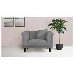 Sessel Home Affaire "AGNIA B/T/H: 100/85/71 cm", grau, B:100cm H:71,5cm T:85cm, 100% Polyester, Sessel, Sessel, incl. Zierkissen, auch in Cord und Boucl&eacute;
