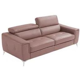 Schlafsofa Egoitaliano "Francine Designsofa, Loungesofa mit Dauerschlaffunktion, Breite 233 cm", beige (safari), B:233cm H:100cm T:106cm, Leder &raquo;BULL&laquo; (echtes Rindsleder). Geschliffenes, pigmentiertes und behandeltes Rindsleder mit einer Dicke von 1, 3-1, 5 mm. Dieses Leder zeigt eine ziemlich weiche Hand mit einem halb undurchsichtigen Aussehen. Es handelt sich um ein gesch&uuml;tztes Leder. Eine leic