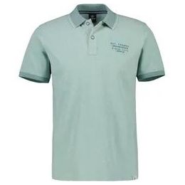 Poloshirt Lerros "Poloshirt in Melange Optik", Herren, Gr. 6XL, blau (coastal sea blau), 100% Baumwolle, ohne Ausschnitt, Shirts