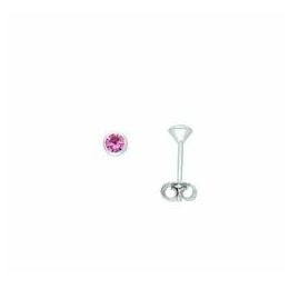 Adelia&acute;s Paar Ohrh&auml;nger ADELIA ́S "Damen 925 Silber Ohrringe Ohrstecker mit Zirkonia &Oslash; 3 mm", rosa, Ohrringe, Damen, Damen, Silber 925 (Sterlingsilber), mit Zirkonia Silberschmuck f&uuml;r Damen