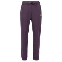 Jogginghose Alpha Industries "Basic Jogger SL", Herren, Gr. S, Normalgr&ouml;&szlig;en, lila (plum), Obermaterial: 80% Baumwolle, 20% Polyester, Hosen Jogginghose