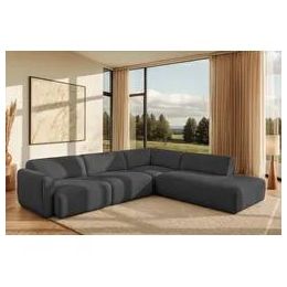 Ecksofa Home Affaire "Myrland Wohnlandschaft", grau (gray), B:310cm H:72cm T:250cm, 100% PES, Sofas, Ecksofa, Breite 310 cm, L-Form, Chenille, Easy Clean Stoff, mit Kaltschaum