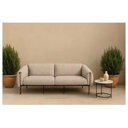 2-Sitzer Home Affaire "Lumi", wei&szlig; (milk), B:186cm H:73cm T:96cm, 100% Polip, Sofas, Outdoor Gartensofa, wetterfeste Materialien, Breite 186 cm