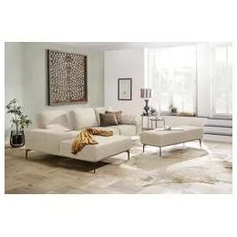 Ecksofa W.Schillig "run, Designsofa mit tollem Sitzkomfort, L-Form", beige (elfenbein z73), B:299cm H:88cm T:178cm, Longlife Xtra-Leder Z73: Naturwalkleder der Luxusklasse aus den erlesensten Rohh&auml;uten. Hautst&auml;rke 1, 1 &ndash; 1, 3 mm;ROHLEDER Jacquard-Flachgewebe Q2 W60 (63% Polyester, 37% Polyacryl);ROHLEDER Chenille-Flachgewebe Q2 W77 (68% Polyacryl, 32% Polyester);Stoff S37 (100% Polyester), Sofas, 