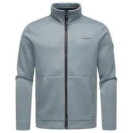 Sweatjacke Ragwear "Fabbian Collar", Herren, Gr. XXL (56), grau, Rippware, Material: 100% Polyester; Futter: 100% Polyester, Basic, gerade h&uuml;ftbedeckend, hoch geschlossener Ausschnitt, &Auml;rmel ohne &Auml;rmelschlitz Rippb&uuml;ndchen, Sweatjacken Sweatjacke, Herren Basic Feinstrick-Jacke