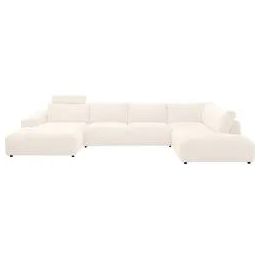 Wohnlandschaft Musterring "Lucia U-Form", wei&szlig;, B:434cm H:81cm T:204cm, Sofas, Wohnlandschaft, Verschiedene Farben, Cord-Bezug, Gesamtbreite 434 cm