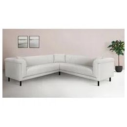Ecksofa Home Affaire "AGNIA L-Form B/T/H: 244/244/71 cm", beige (creme), B:244cm H:71,5cm T:244cm, 100% Polyester, Sofas, Ecksofa, incl. Zierkissen, gleichschenklig, auch in Cord