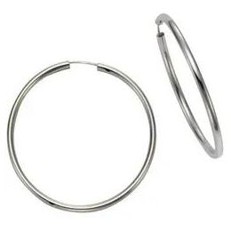 Paar Creolen Firetti "Schmuck Geschenk Silber 925 Basic 2 mm breit" Gr. 40, silber (silberfarben), Ohrringe, Damen, 40, Silber 925 (Sterlingsilber)