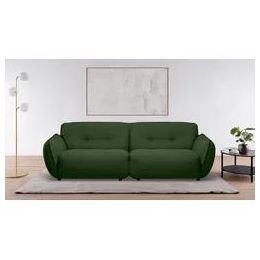 4-Sitzer BETYPE "Be Fluffy Mega Sofa, viel Platz, XXL Couch, Breite 283cm, bequem", gr&uuml;n (dunkelgr&uuml;n), B:283cm H:87cm T:120cm, 100% Polyester, Sofas, Softes Sitzgef&uuml;hl, moderne Kedernaht, hochwertiger Bezug