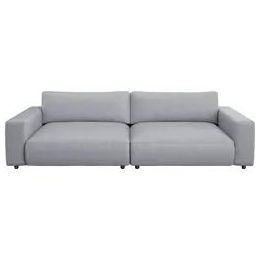 Big-Sofa Musterring "LUCIA", grau (stone bax), B:252cm H:81cm T:124cm, Flachgewebe FLORIS (100% Polyester);Flachgewebe VALMONT (60% Baumwolle/ 40% Leinen);Microfaser CRONA (100% Polyester), Sofas, Big-Sofa, in vielen Qualit&auml;ten und 4 unterschiedlichen N&auml;hten, 2,5-Sitzer