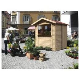 Gartenhaus Karibu "Verkaufshaus 1 naturbelassen", beige (naturbelassen), Holzwerkstoff, Gartenh&auml;user, Gartenhaus, aus hochwertiger nordischer Fichte