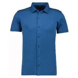 Poloshirt Ragman, Herren, Gr. S, blau (blau, 717), Popeline, Baumwolle, regular fit, ohne Ausschnitt, Shirts