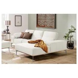 Ecksofa W.Schillig "run, Designsofa mit tollem Sitzkomfort, bequem, L-Form", wei&szlig; (wei&szlig; z73), B:279cm H:88cm T:178cm, Longlife Xtra-Leder Z73: Naturwalkleder der Luxusklasse aus den erlesensten Rohh&auml;uten. Hautst&auml;rke 1, 1 &ndash; 1, 3 mm;ROHLEDER Jacquard-Flachgewebe Q2 W60 (63% Polyester, 37% Polyacryl);ROHLEDER Chenille-Flachgewebe Q2 W77 (68% Polyacryl, 32% Polyester);Stoff S37 (100% Polyester), Sofas