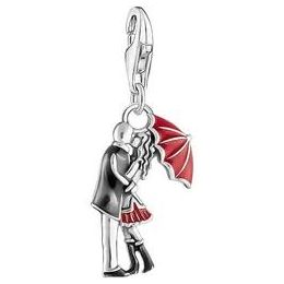 Charm-Einh&auml;nger Thomas Sabo "k&uuml;ssendes Paar", bunt (silberfarben, rot), Charms, Damen, Silber 925 (recycelt)