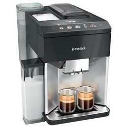 Siemens Kaffeevollautomat "EQ500 integral TQ517D03, intuitives Farbdisplay, Doppeltassenfunktion", schwarz (edelstahl, klavierlack schwarz), B:31,8cm H:37,3cm T:44,8cm, Kaffeevollautomaten, integrierter Milchbeh&auml;lter, automatische Dampfreinigung, edelstahl, Kaffeevollautomat