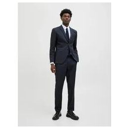 Jack & Jones Anzug JACK & JONES "JPRCOSTA SUIT", Herren, Gr. 54, N-Gr, blau (schwarz navy), Web, Obermaterial: 100% Polyester, unifarben, sehr schmal, Anz&uuml;ge, Polyester, slim fit