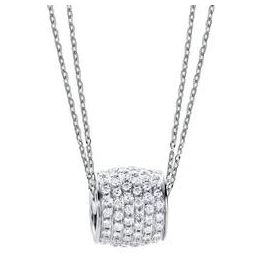 Kette mit Anh&auml;nger Firetti "Schmuck Geschenk Silber 925 Halsschmuck Halskette Ankerkette", bunt (silberfarben, wei&szlig;), Halsketten, Damen, Silber 925 (Sterlingsilber), L: 45, mit Zirkonia (synth.)